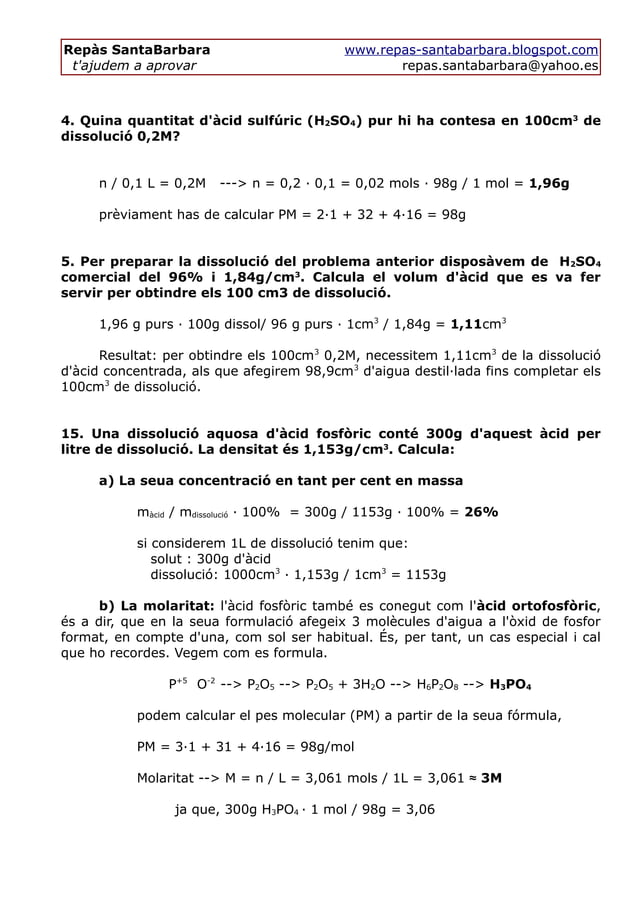 Quimica 1r batx_iesf_tarrega_dissolucions | PDF