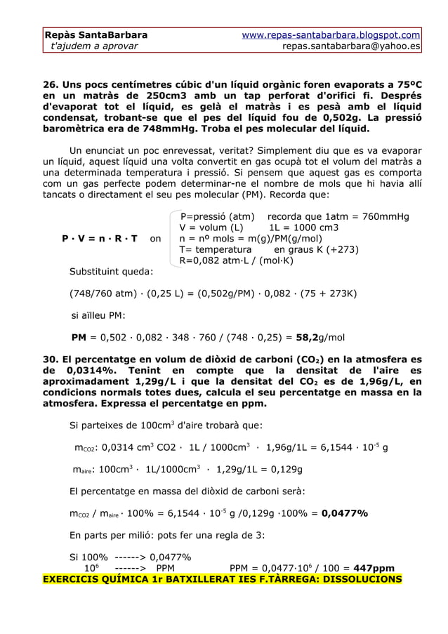 Quimica 1r batx_iesf_tarrega_dissolucions | PDF