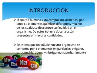 elementos importantes para el cuerpo | PPTX