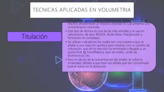 Química Analítica Volumetría | PPTX