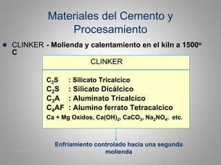 Química del Cemento, Manufactura y Caracterización | PPTX