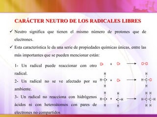 Quimica de los radicales libres y aplicaciones medicas | PDF