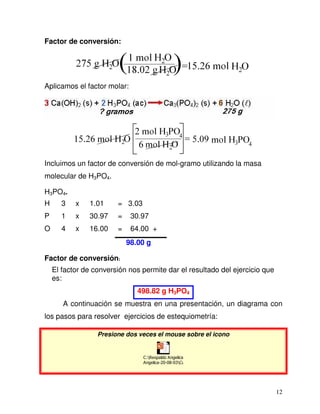 Quimica estequiometría | PDF