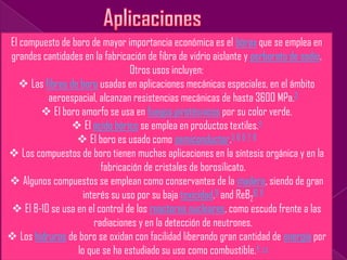 El boro (elemento químico) | PPTX