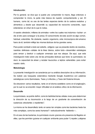 Quimiotaxia inmunologia | DOCX