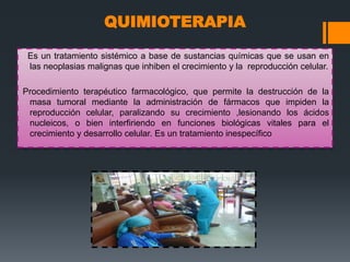 QUIMIOTERAPIA DEL CÁNCER, TRATAMIENTO Y ADMINISTRACION. | PPTX