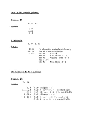 Quinary base five | PDF