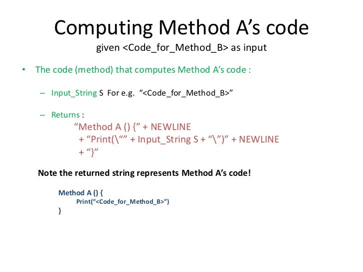 Quine A Program That Computes And Prints Its Own Source Code