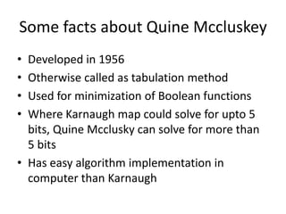 Quine mccluskey method | PDF | Programming Languages | Computing