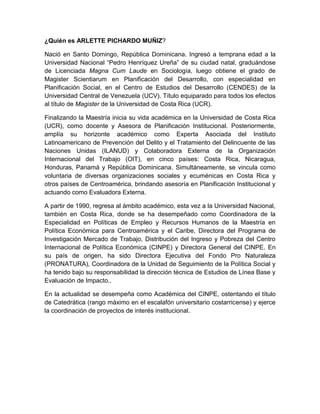 Quién es arlette pichardo muñiz | DOCX