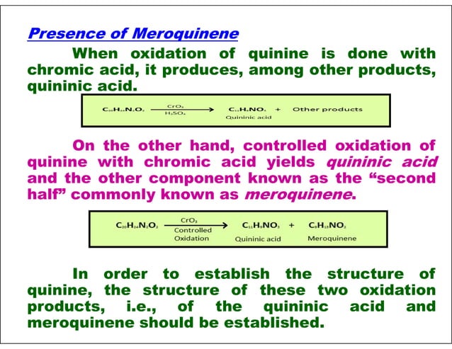 Quinine - Constitution | PDF | Chemistry | Science