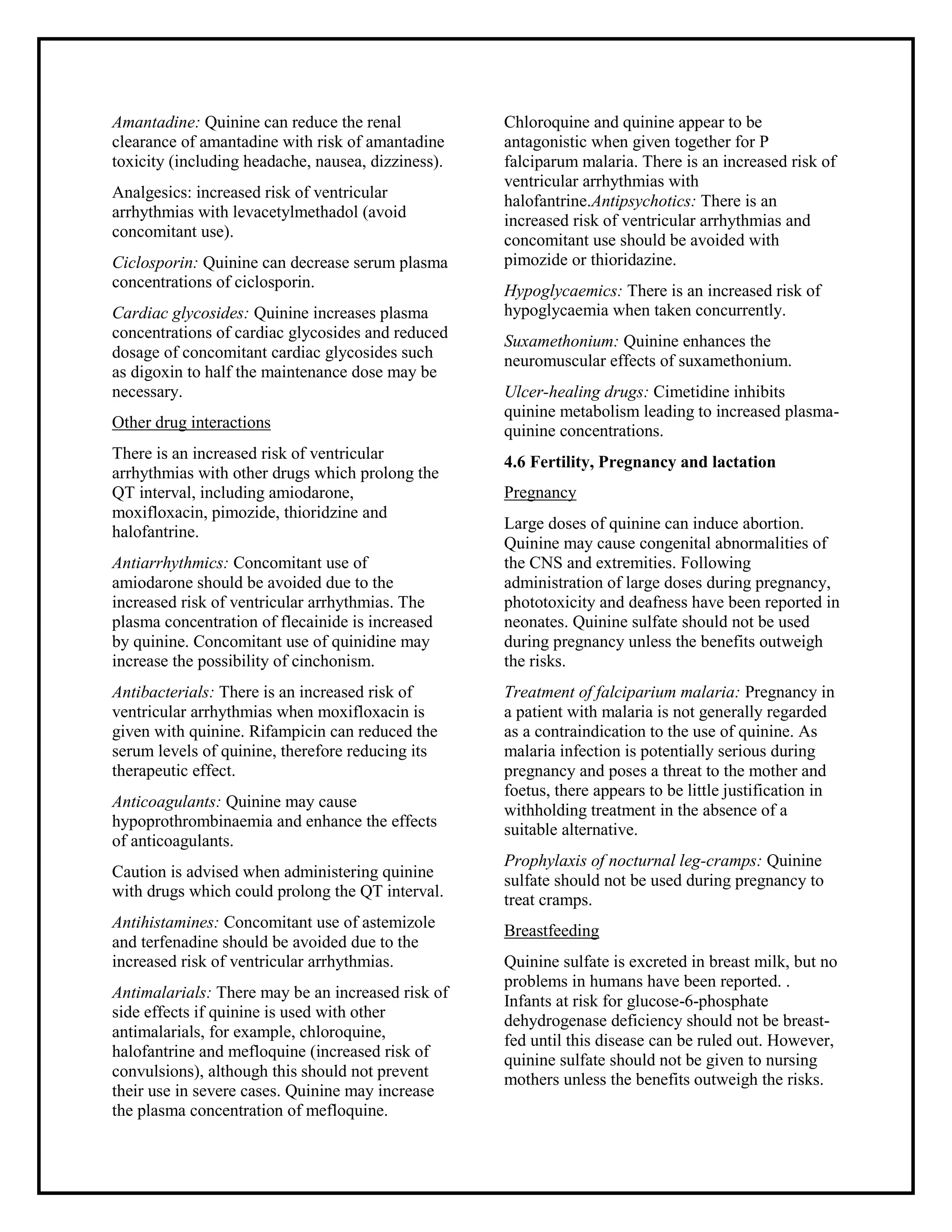 Quinine sulfate 200mg tablets smpc taj pharmaceuticals | PDF