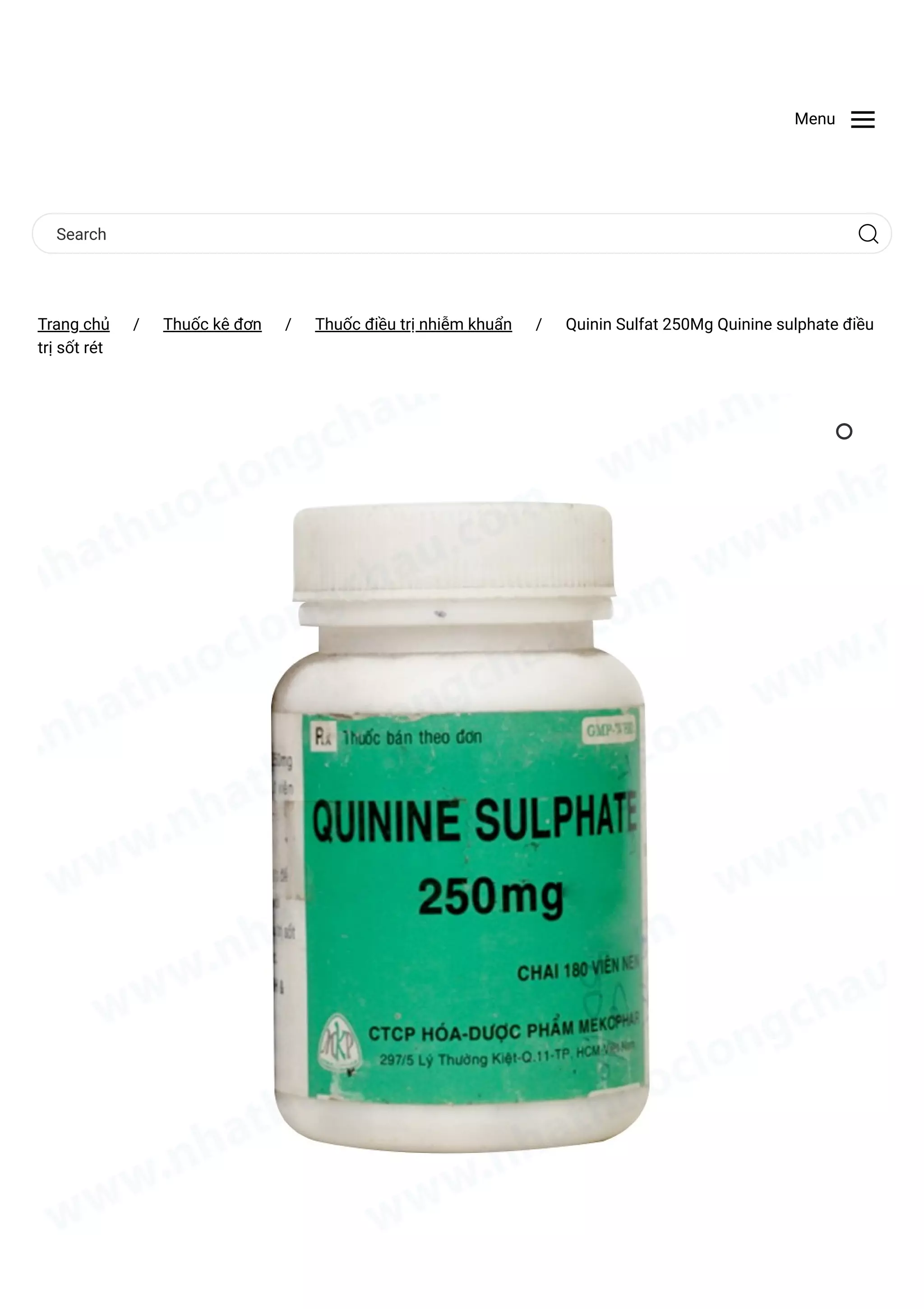 Quinin sulfat 250mg: Cong dung lieu dung va cach dung | PDF