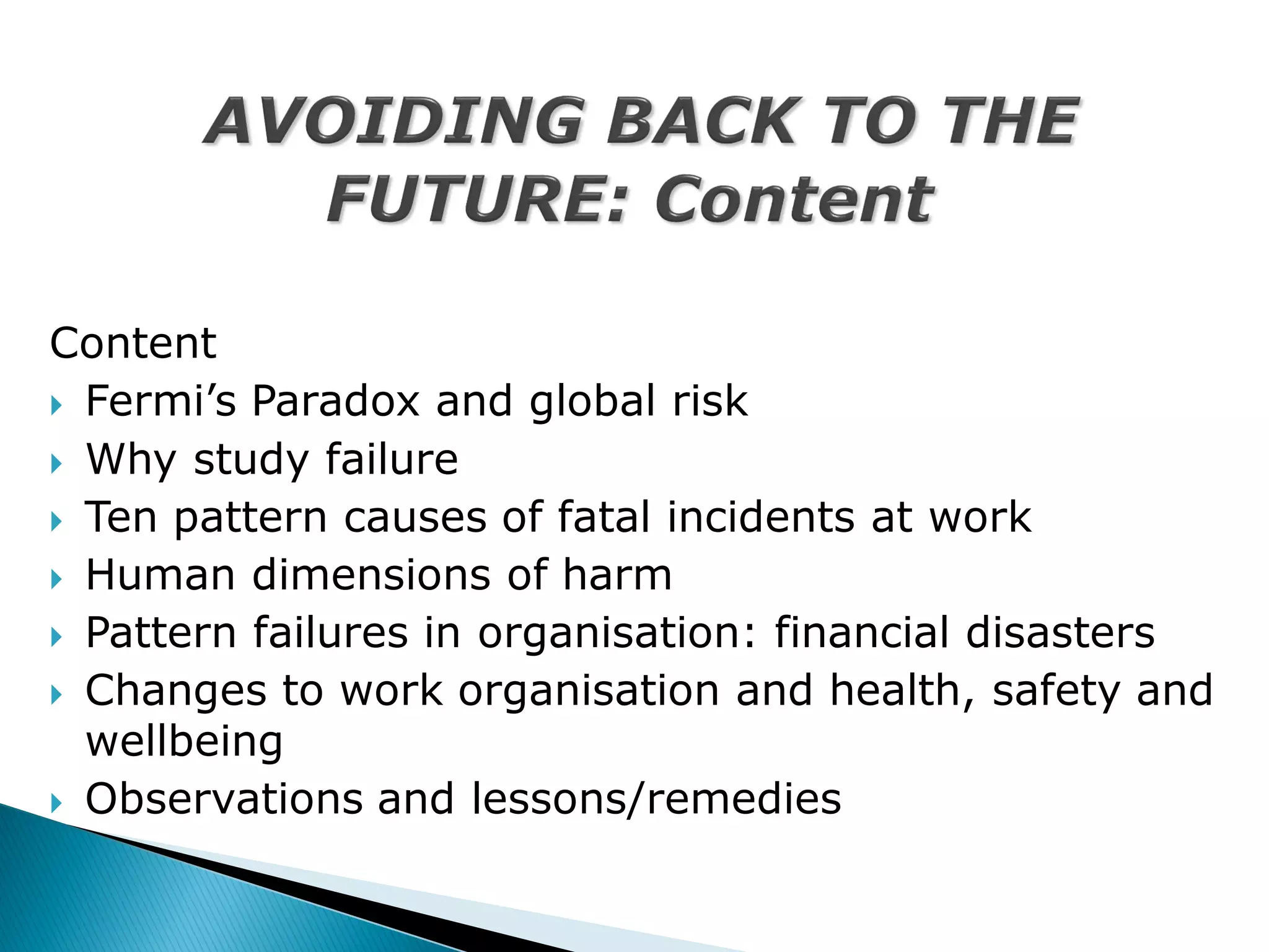 Avoiding the Future - 10 pathways to Death & Disaster | PDF