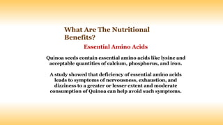 Quinoa Nutrition | PPTX