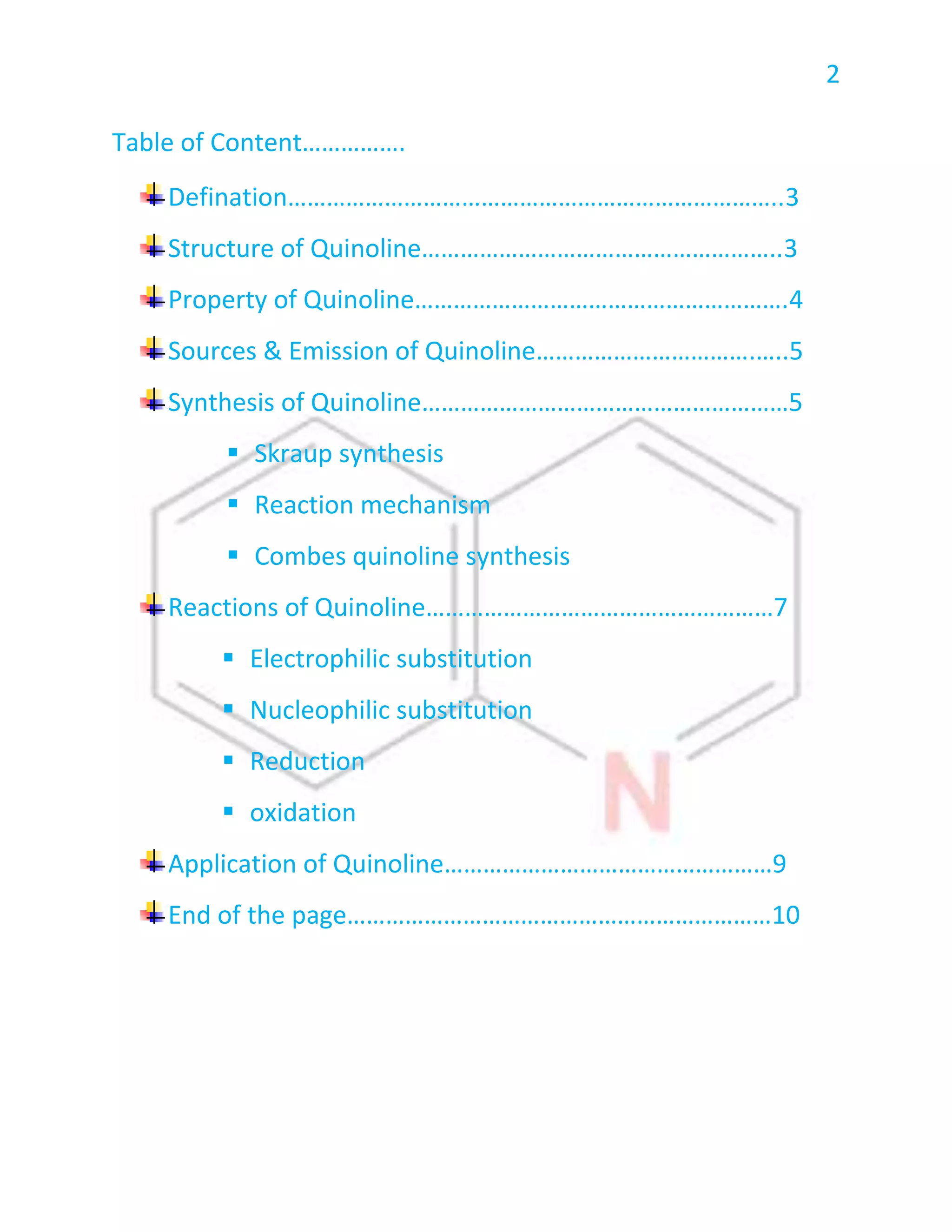 Quinoline | DOCX