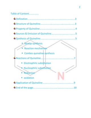 Quinoline | DOCX