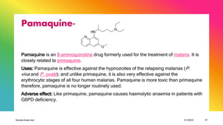 Quinolines- Antimalarial drugs.pptx