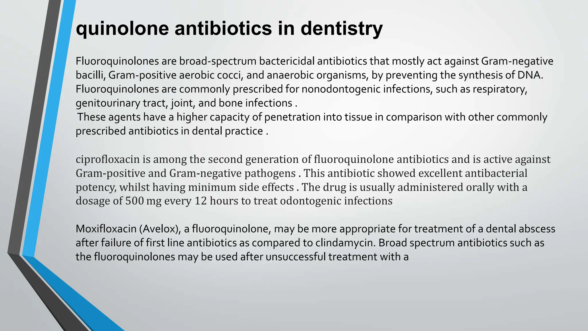 Quinolone antibiotic ( inflammation treatments ) | PPT