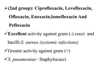 DNA Gyrase Inhibitors -Quinolones,Fluoroquinolones | PPTX