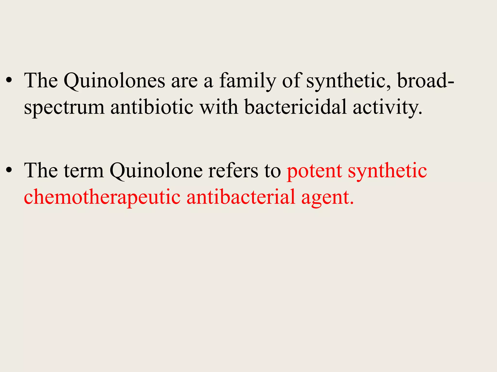 Quinolones antibiotics | PPTX