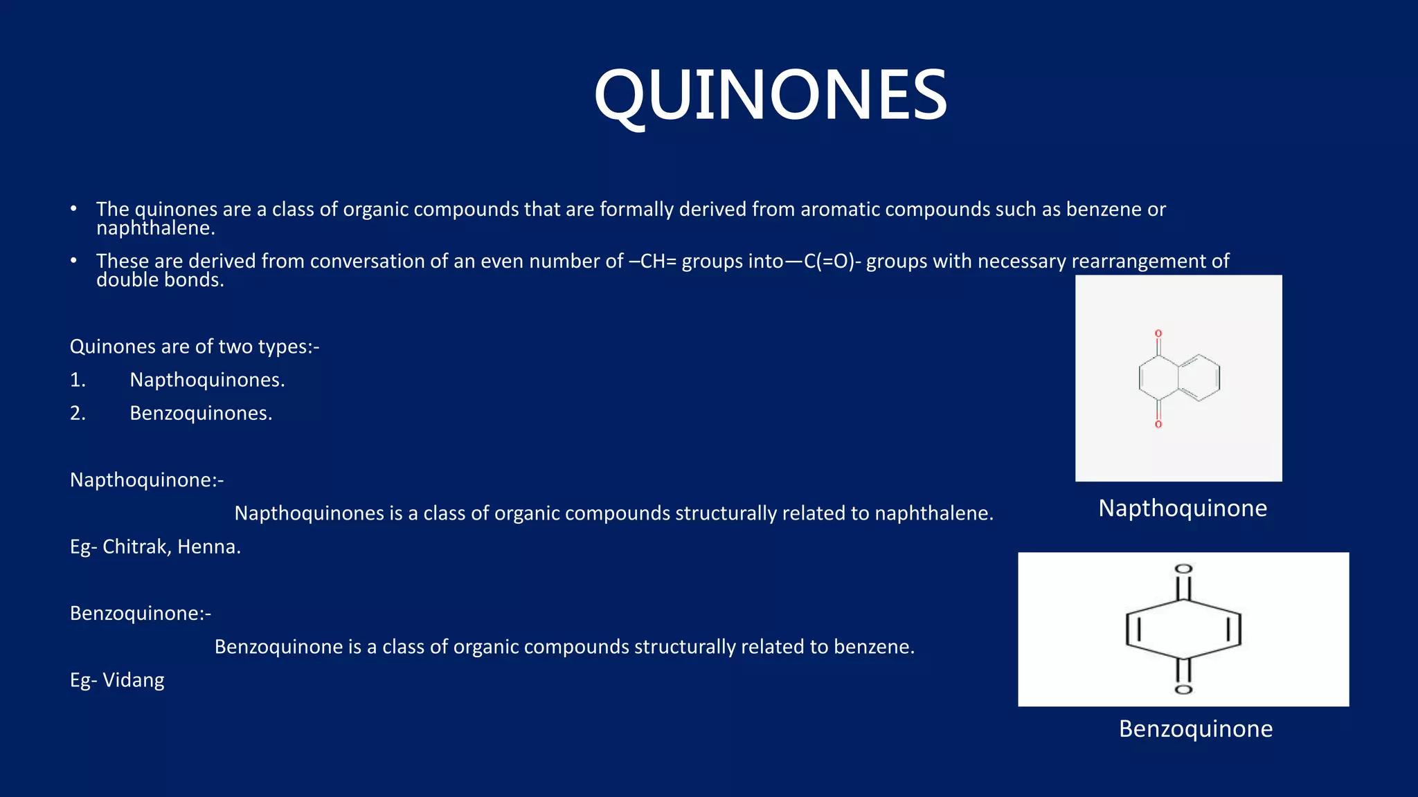 Quinone pharmacogosy | PPTX