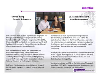 Quintain Consulting Presentation | PDF | Biotech and Biomedical ...