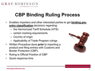 U.S. Customs and Standards Regulations | PPTX