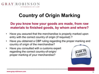 U.S. Customs and Standards Regulations | PPTX