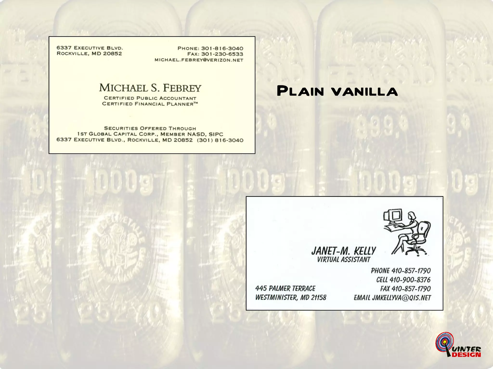 Quinter design bizcrd talk | PPT