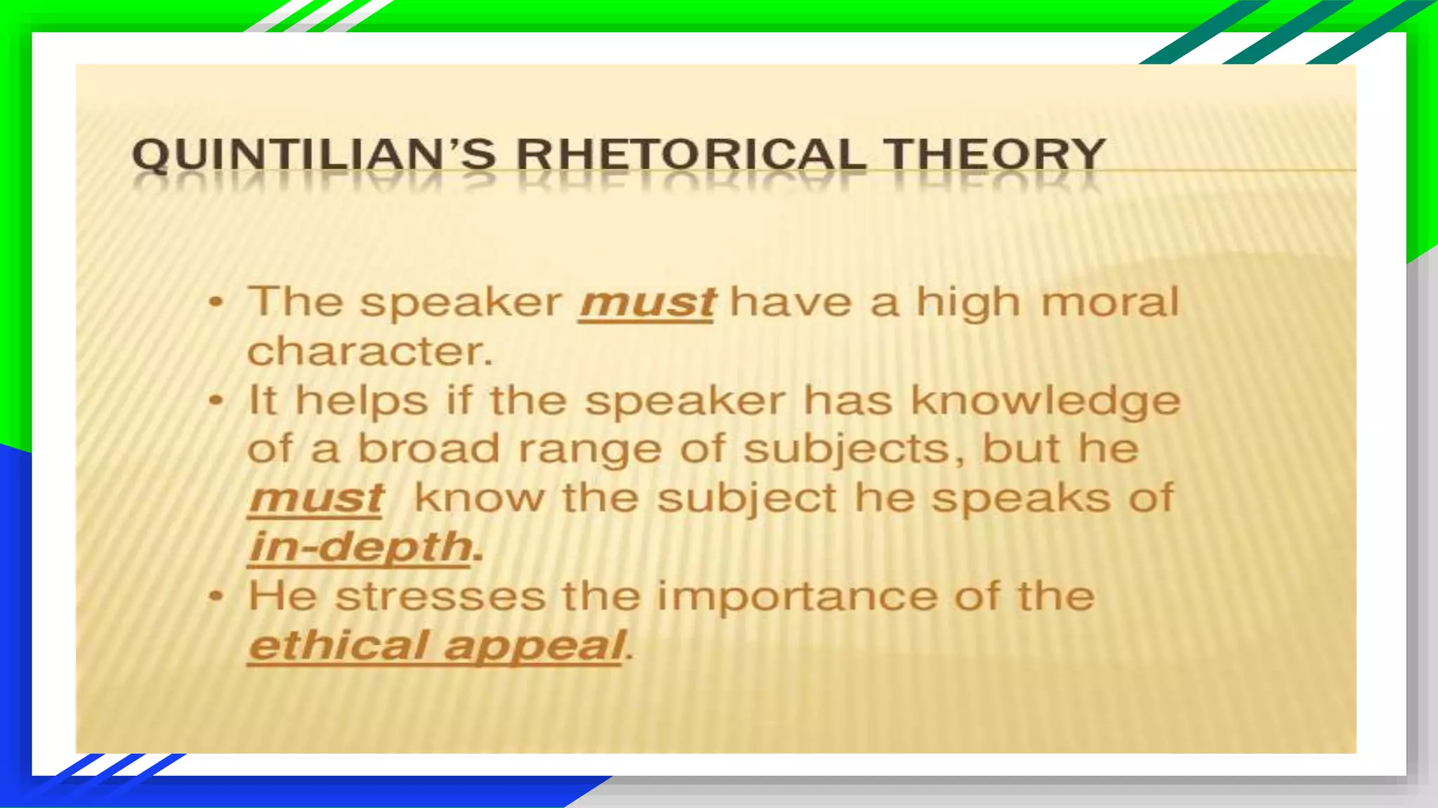 Quintilian's theory | PPTX