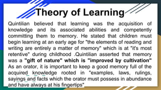 Quintilian's theory | PPTX