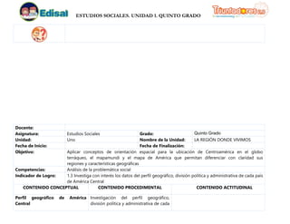 Quinto grado Unidad 1.docx libros Social | DOCX