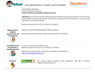 Quinto grado Unidad 1.docx libros Social | DOCX