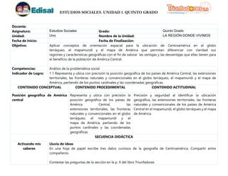 Quinto grado Unidad 1.docx libros Social | DOCX