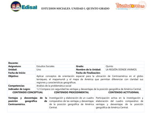 Quinto grado Unidad 1.docx libros Social | DOCX