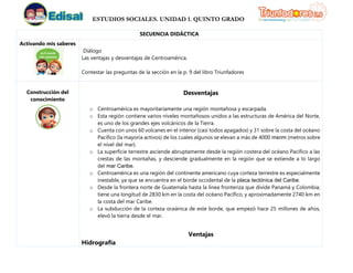 Quinto grado Unidad 1.docx libros Social | DOCX