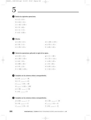 Quinto números enteros 1 | PDF