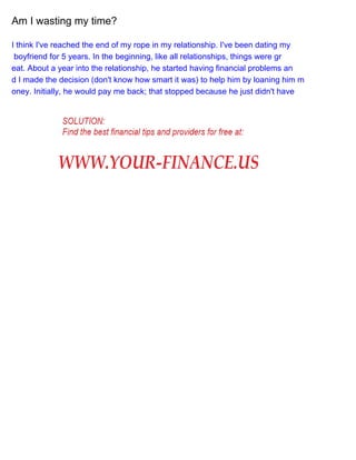 Am I wasting my time? | PDF