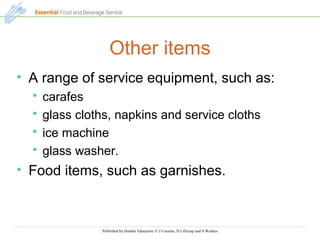 Front of House Service Items | PPT