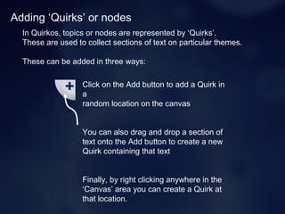 Visual guide to qualitative analysis with Quirkos | PPT