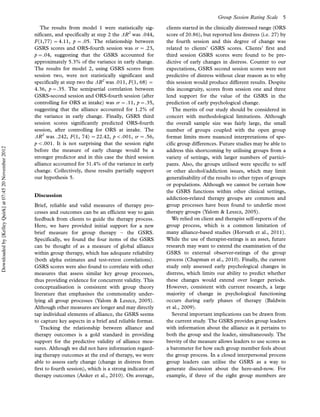 The Group Session Rating Scale | PDF