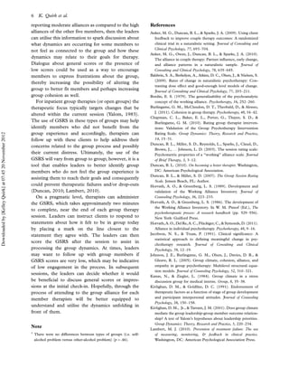 The Group Session Rating Scale | PDF