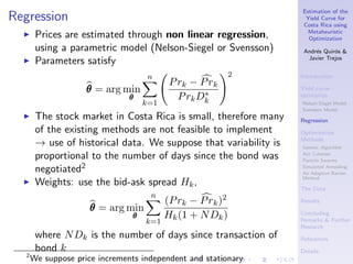 Yield curve estimation in Costa Rica | PPT | Free Download