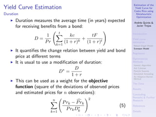 Yield curve estimation in Costa Rica | PPT | Free Download