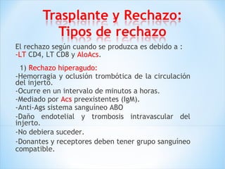 TRASPLANTE Y RECHAZO | PPT