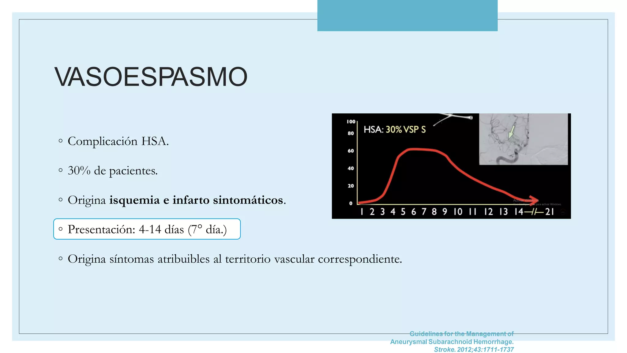 Vasoespasmo cerebral en HSA - Quispe Llanos Luz | PDF | Brain and ...