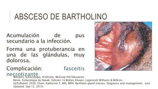 Quiste y absceso de bartholino | PPTX