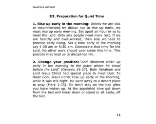 Quite Time With God | PDF