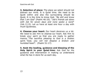 Quite Time With God | PDF